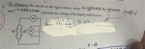 Solved How To Calculate Error Of Rtotal Iii Observe Th