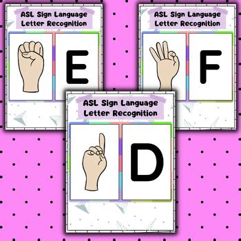 ASL Sign Language Letter Recognition A Z By My Teacher Plus TPT