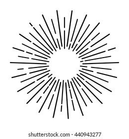 Sun Rays Clip Art Black And White
