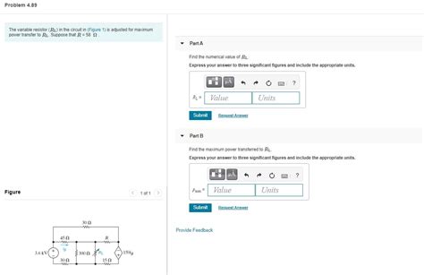 solved problem 4 89 the variable resistor rl in the