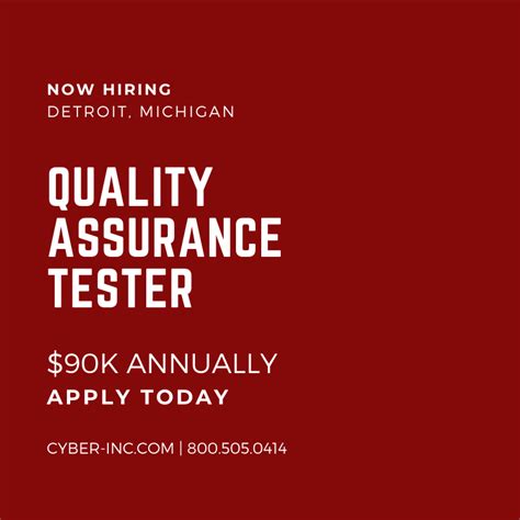 quality assurance qa tester with fortune 500 detroit cybertech