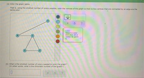 Solved ə Color The Graph Below That Is Using The