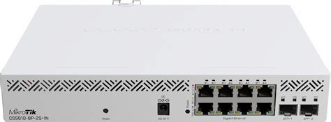 Cloud Smart Switch MikroTik CSS610-8P-2S+IN, 8x 1Gb port, 2x SFP+ port ...