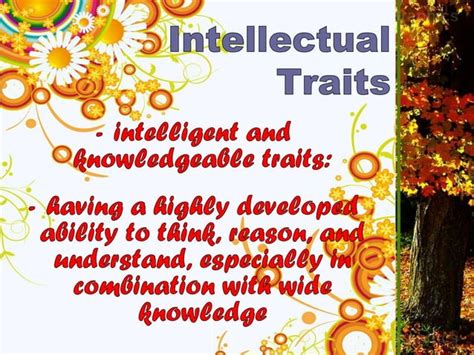 The Effects Of Intellectual Traits On Personality Humanities 102 Pptx