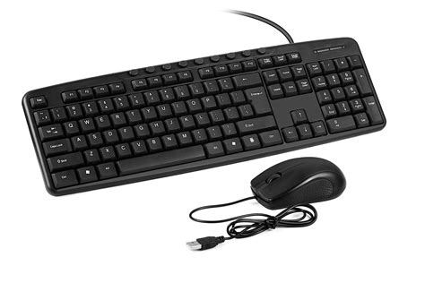 Buy MCSaite Wired Keyboard And Mouse Combo Plug And Play Corded USB Multimedia Keyboard And
