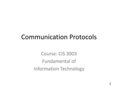 PPT Communication Protocols PowerPoint Presentation Free Download ID 3524924