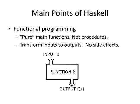 Main Points Of Haskell Functional Programming Laziness Ppt Download