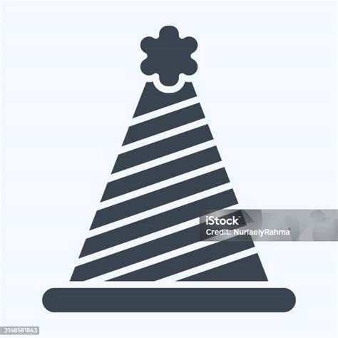 아이콘 파티 모자 퍼레이드 기호와 관련이 있습니다 글리프 스타일 심플한 디자인 일러스트레이션 7월에 대한 스톡 벡터 아트 및 기타 이미지 Istock