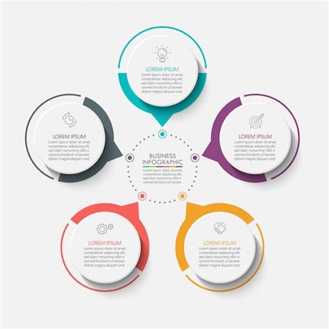Vibrant Circular Infographic With Colorful Overlapping Segments Jiffy Designs