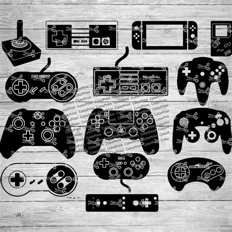 Game Controller Bundle Svg Eps And Png Files Digital Download Files For Cricut Silhouette Cameo