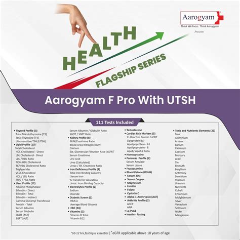 Aarogyam B Plus Profile With Utsh Thyrocare Aarogyam Centre