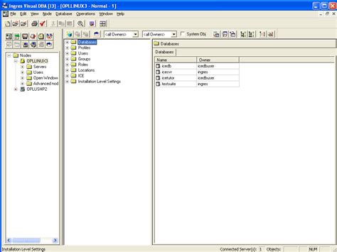 configuring an ingres vnode windows