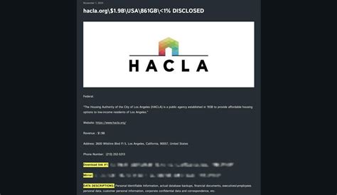 LA Housing Authority Confirms Breach Claimed By Cactus Ransomware