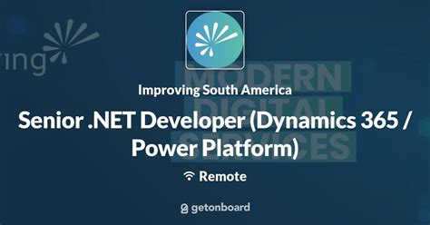 senior developer dynamics 365 power platform at improving