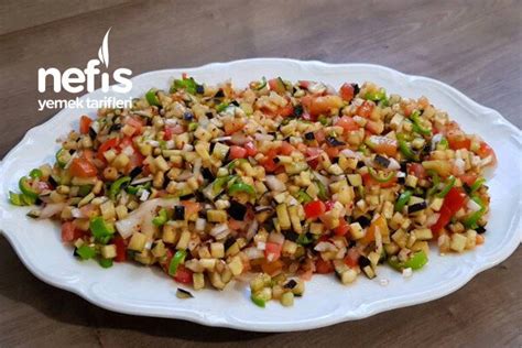 Çiğ Patlıcan Salatası Nefis Yemek Tarifleri