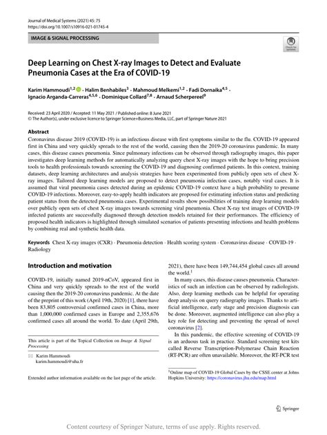 Deep Learning On Chest X Ray Images To Detect And Evaluate Pneumonia