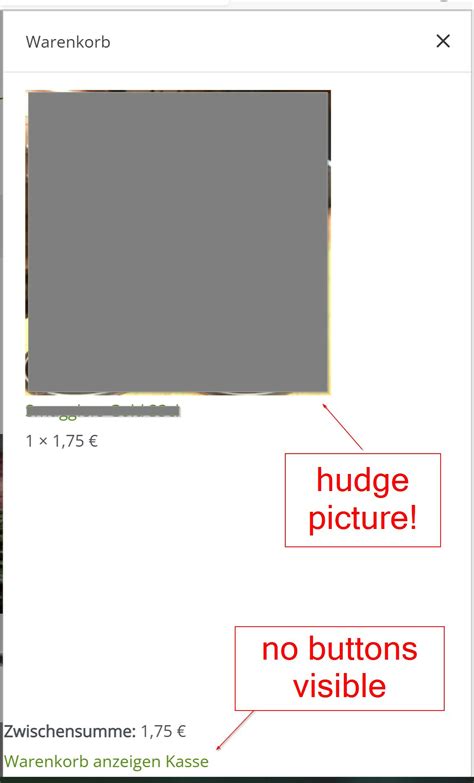 Shopping Cart Widget Issue Does Not Respond Correctly