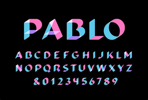 투명 한 폰트입니다 벡터 오버레이 효과 글자와 숫자와 알파벳입니다 컴퓨터 글자에 대한 스톡 벡터 아트 및 기타 이미지 컴퓨터