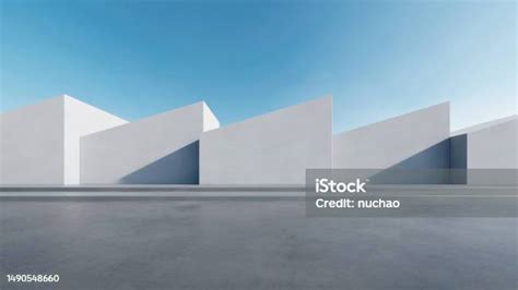 빈 콘크리트 바닥 자동차 프리젠테이션 배경이 있는 추상적인 현대 건축물의 3d 렌더링 바닥재에 대한 스톡 사진 및 기타 이미지 바닥재 단일 이미지 전시실 Istock
