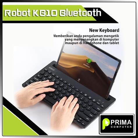 Jual Keyboard Robot Kb10 Multi Device Bluetooth Shopee Indonesia