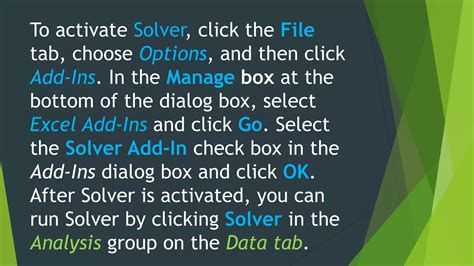introducing optimization with solver ppt