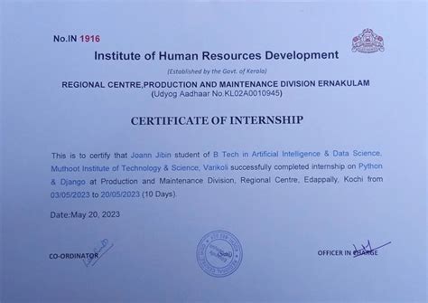 Pythondjango Webdevelopment Internship Techexperience Joann Jibin