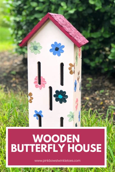 Diy Decor Wooden Butterfly House Pink Bows And Twinkle Toes