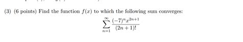 solved 3 6 points find the function f x to which the