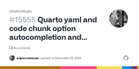quarto yaml and code chunk option autocompletion and suggestion not