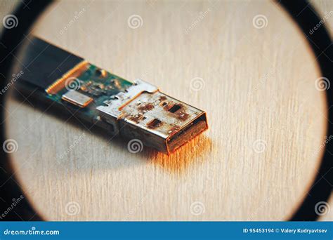 Rusty USB Flash Drive Connector Stock Photo Image Of Date Glass
