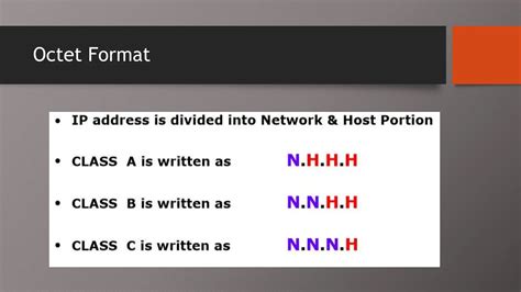 Ip Address And Ip Class Computer Networking Pptx Computer