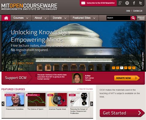 Mit Opencourseware Wikipedia University Lectures Free Online