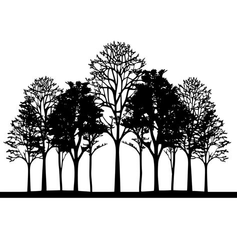 Bare Tree Cluster Svg File For Cricut Silhouette Laser Machines