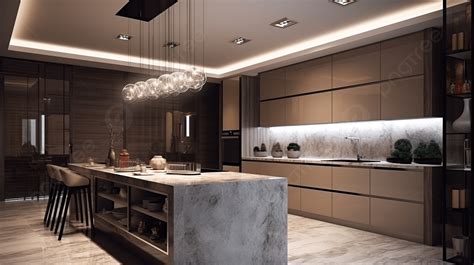 현대적인 주방 인테리어 디자인 멋진 3d 렌더링 주방 디자인 부엌 바닥 고급 주방 배경 일러스트 및 사진 무료 다운로드 Pngtree