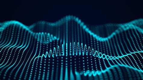 Premium Photo Digital Dynamic Wave Of Particles Abstract Blue Futuristic Background Big Data