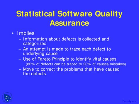 Statistical Software Quality Assurance Project Management Lecture