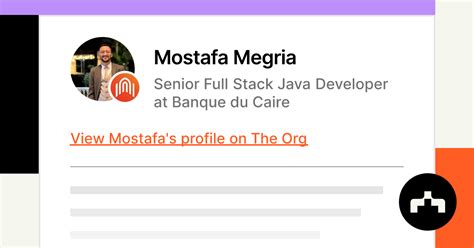 Mostafa Megria Senior Full Stack Java Developer At Banque Du Caire The Org