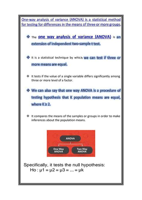 solution anova definition one way anova logic and procedure