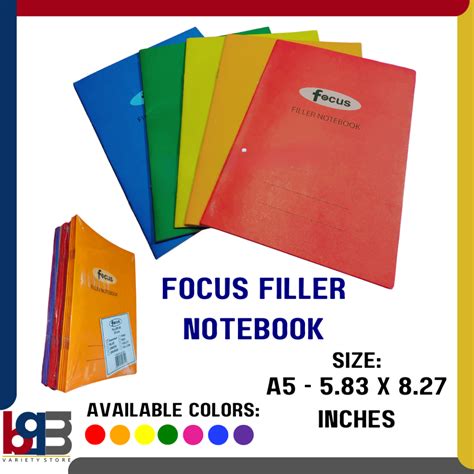 Focus Notebook Filler A Size Regular Notebook Size Shopee Philippines