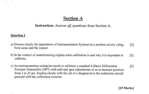 Solved Instruction Answer All Questions From Section A