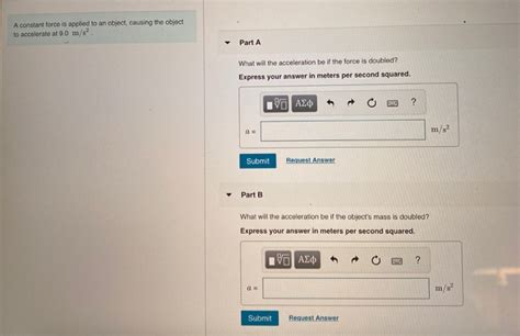 solved a constant force is applied to an object causing the