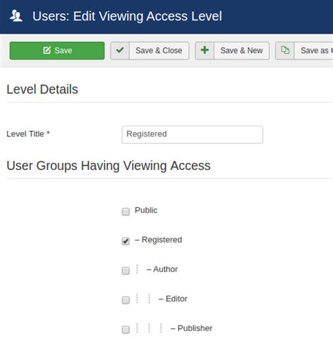 Management Rights Of Users And Access Permissions In Joomla