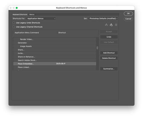 place embedded as a hot key adobe product community 13755461