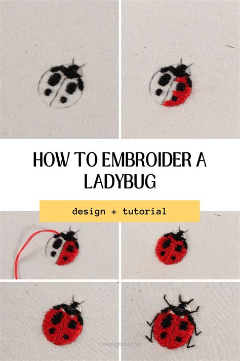 Adorable Embroidered Ladybug Tutorial