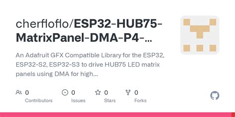 Github Cherflofloesp32 Hub75 Matrixpanel Dma P4 80x40 1 10scan
