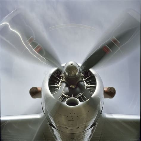 The Vortex Effect Due To Moving Airplane Propeller Stock Illustration