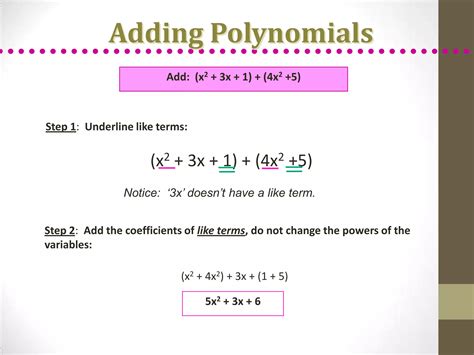 Operations On Polynomials PPTX