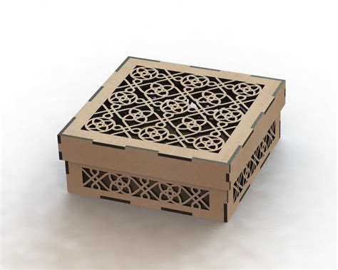 Laser Cut Wooden Box Template Free Free Dxf Vectors File Vectors File