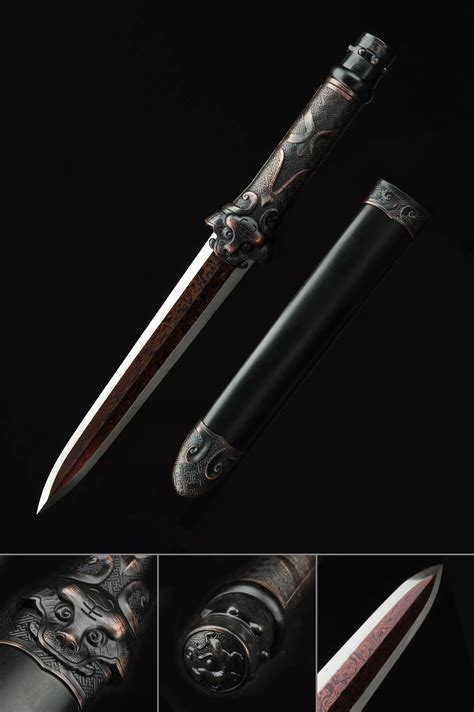 Double Edge Tanto Handmade Japanese Double Edge Tanto Sword Full Tang