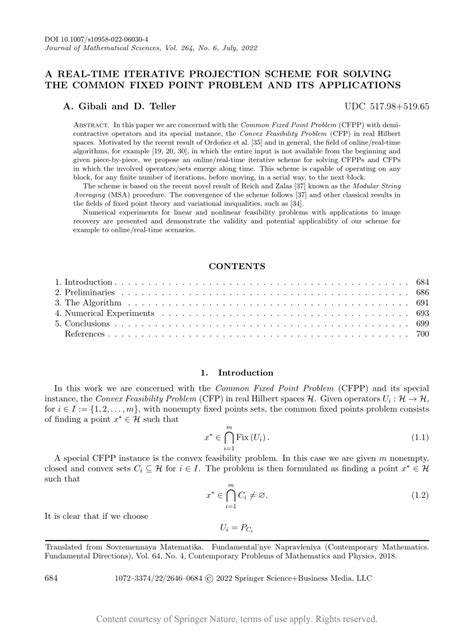 A Real Time Iterative Projection Scheme For Solving The Common Fixed